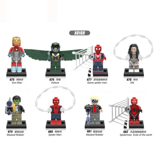 lego minifigure Super Hero Spider Man Returns to School Season Iron Man ...